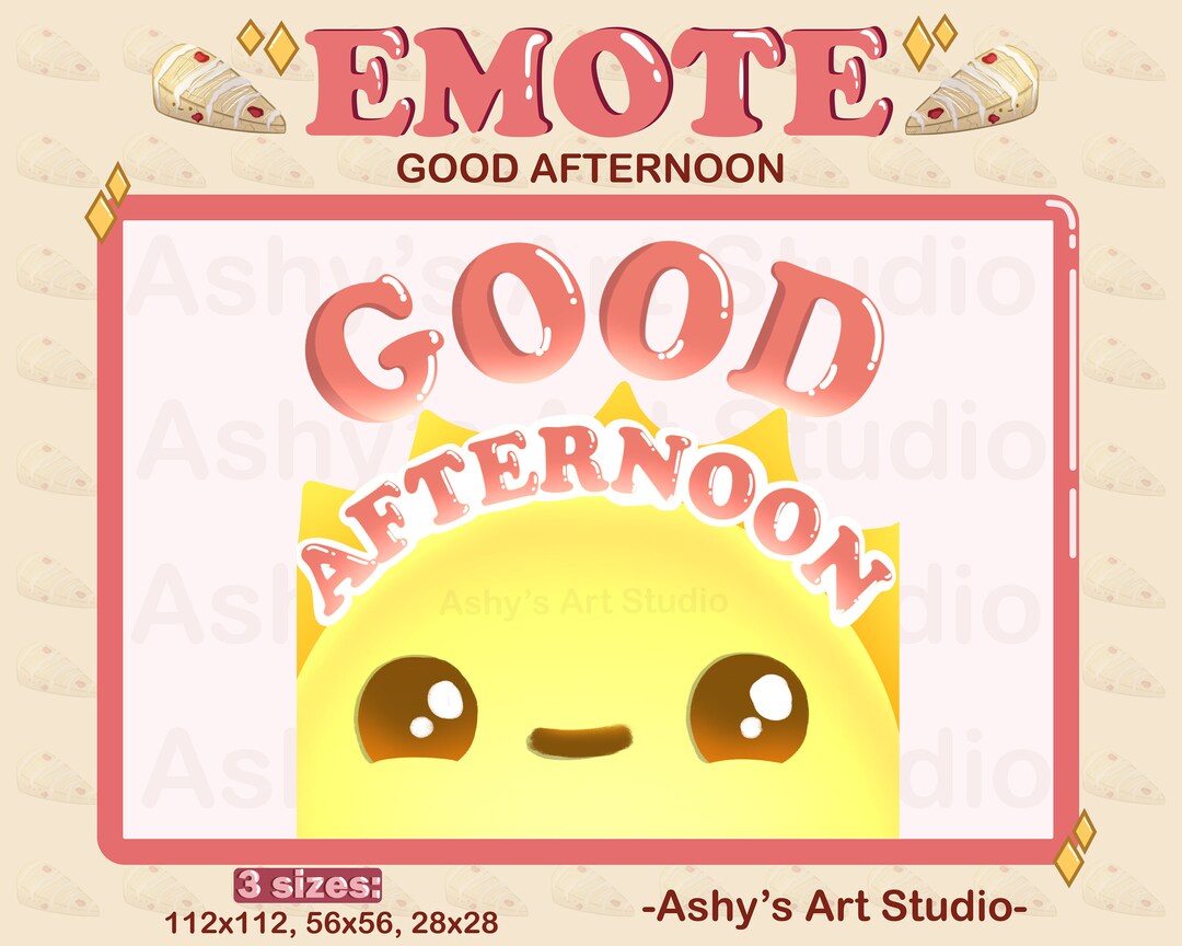 GOOD AFTERNOON EMOTE Twitch, Youtube, Discord, Emotes, Sunshine Emote ...