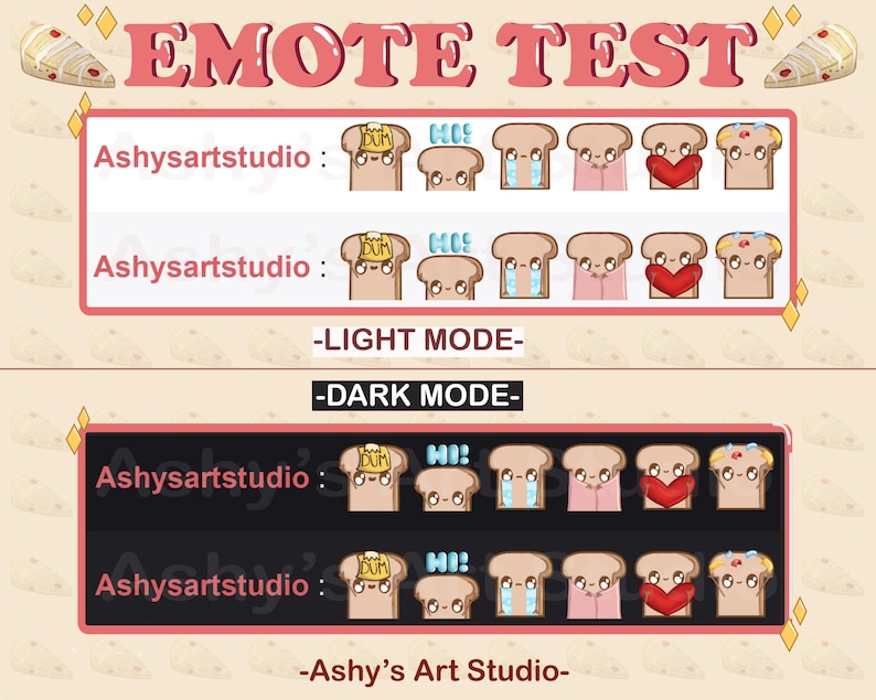 TOAST EMOTES | Twitch | Youtube | Discord | Emote | Cute Emote | Bread ...