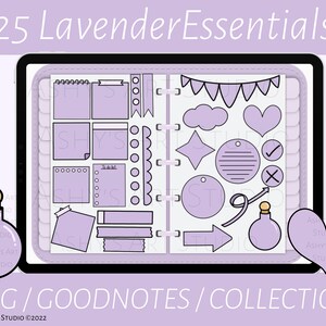 Lavender Goodnotes Stickers, Goodnotes Planner, Digital Organizer, iPad ...