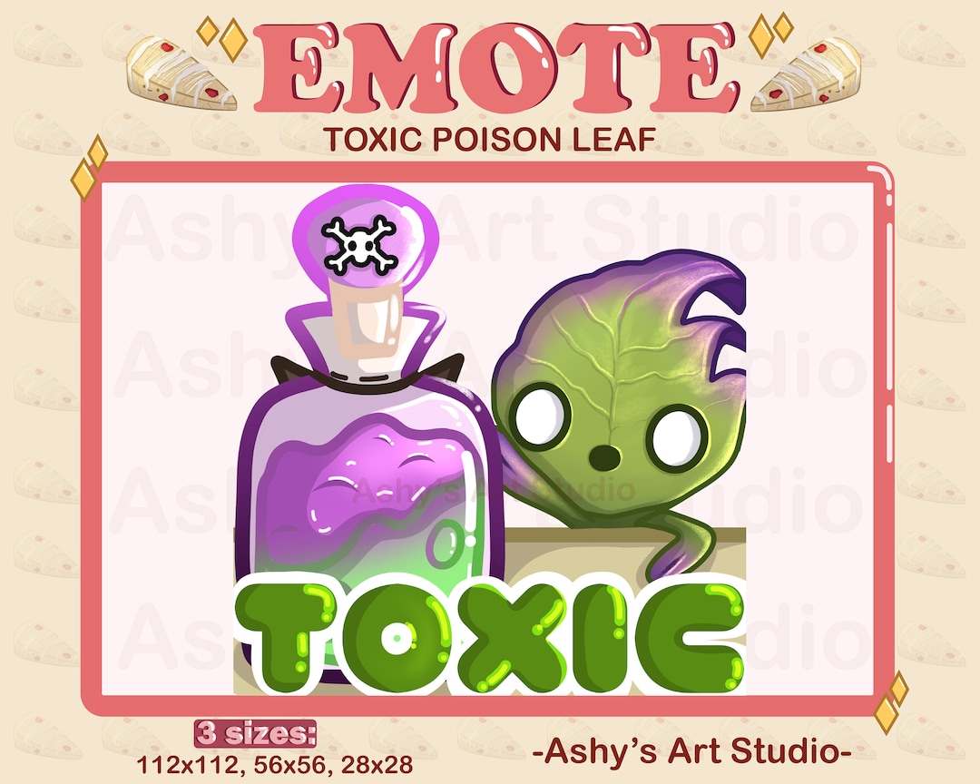 TOXIC POISON LEAF Emote Twitch Youtube Discord Emote - Etsy