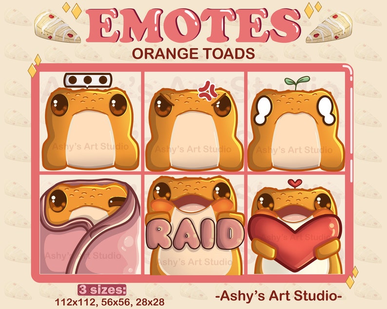 EMOCIONES DE SAPO NARANJA / Twitch / Youtube / Discord / Emote / Toad ...