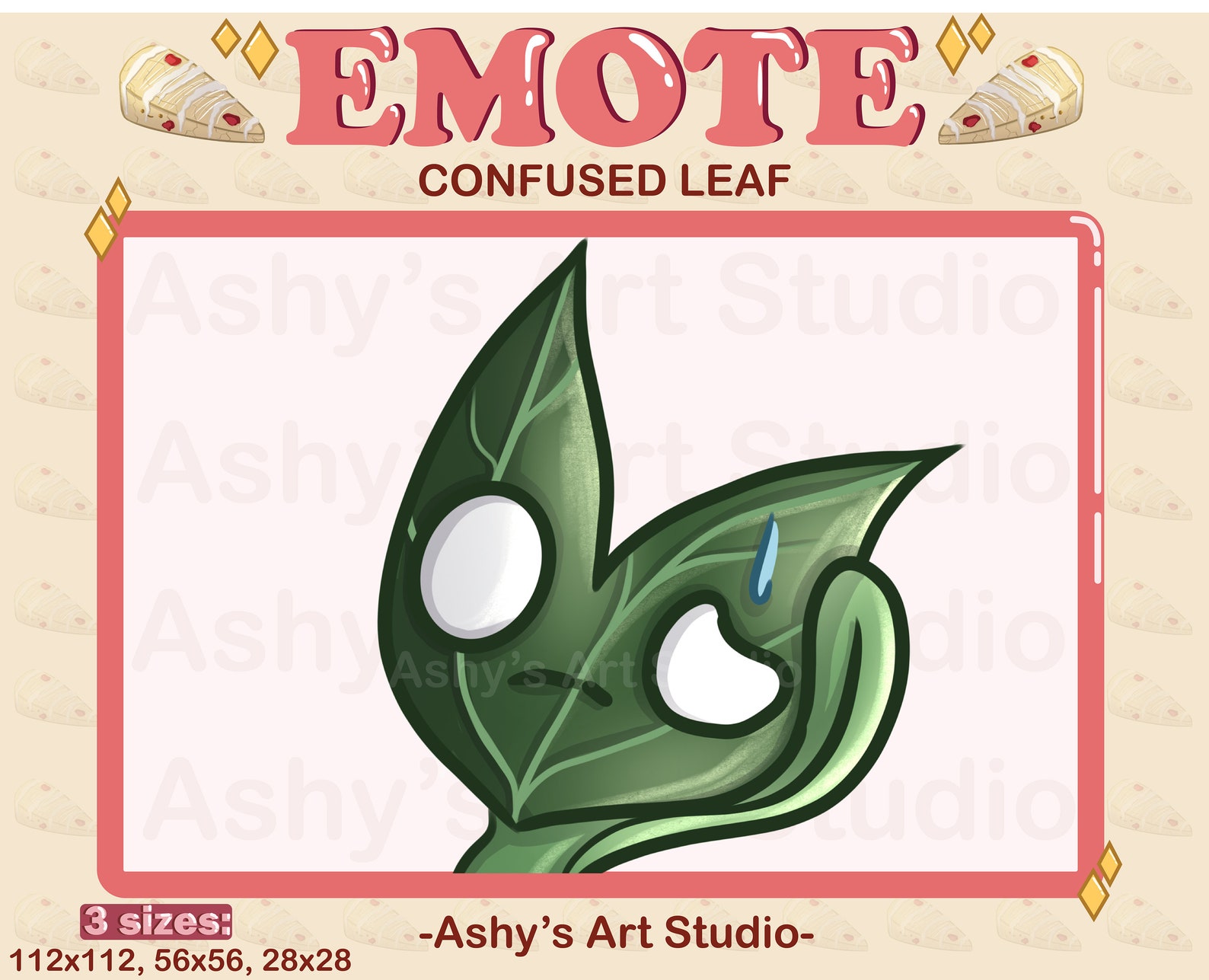 CONFUSED LEAF EMOTE | Twitch, Youtube, Discord, Emote, Leaf Emote ...