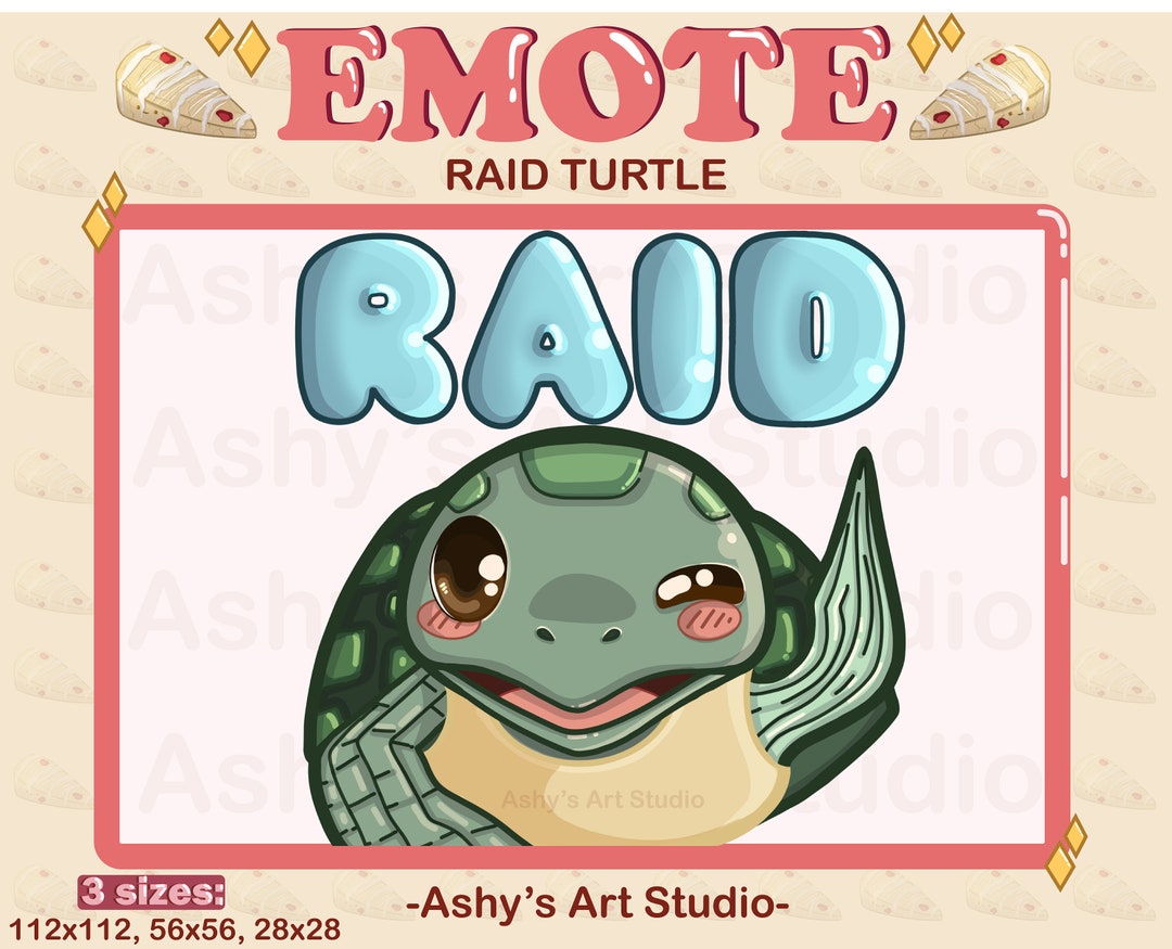 RAID TURTLE EMOTE | Twitch | Youtube | Discord | Emote | Turtle Emote ...