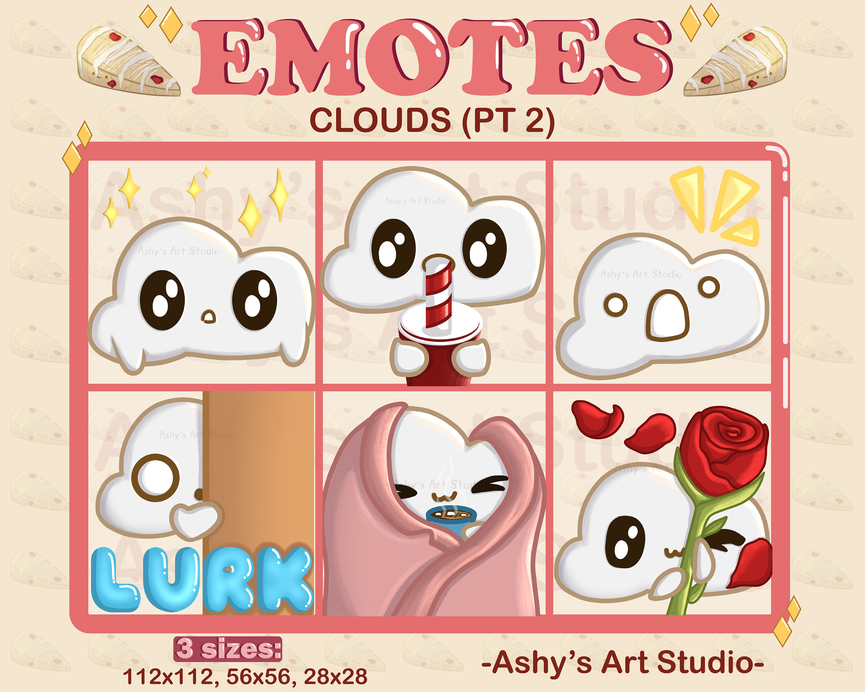 CLOUD EMOTES Pt2 | Twitch | Youtube | Discord | Emote | Raincloud Emote ...