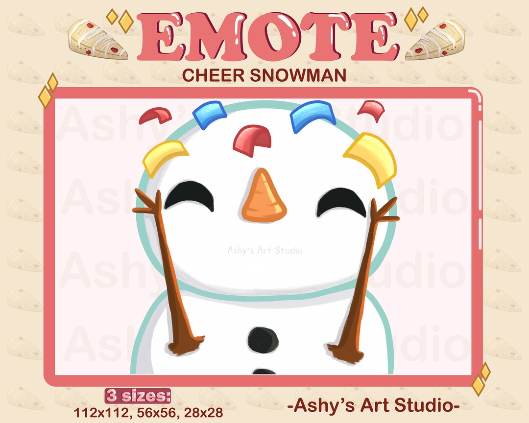 CHEER SNOWMAN EMOTE | Twitch, Youtube, Discord, Emotes, Winter Emote ...