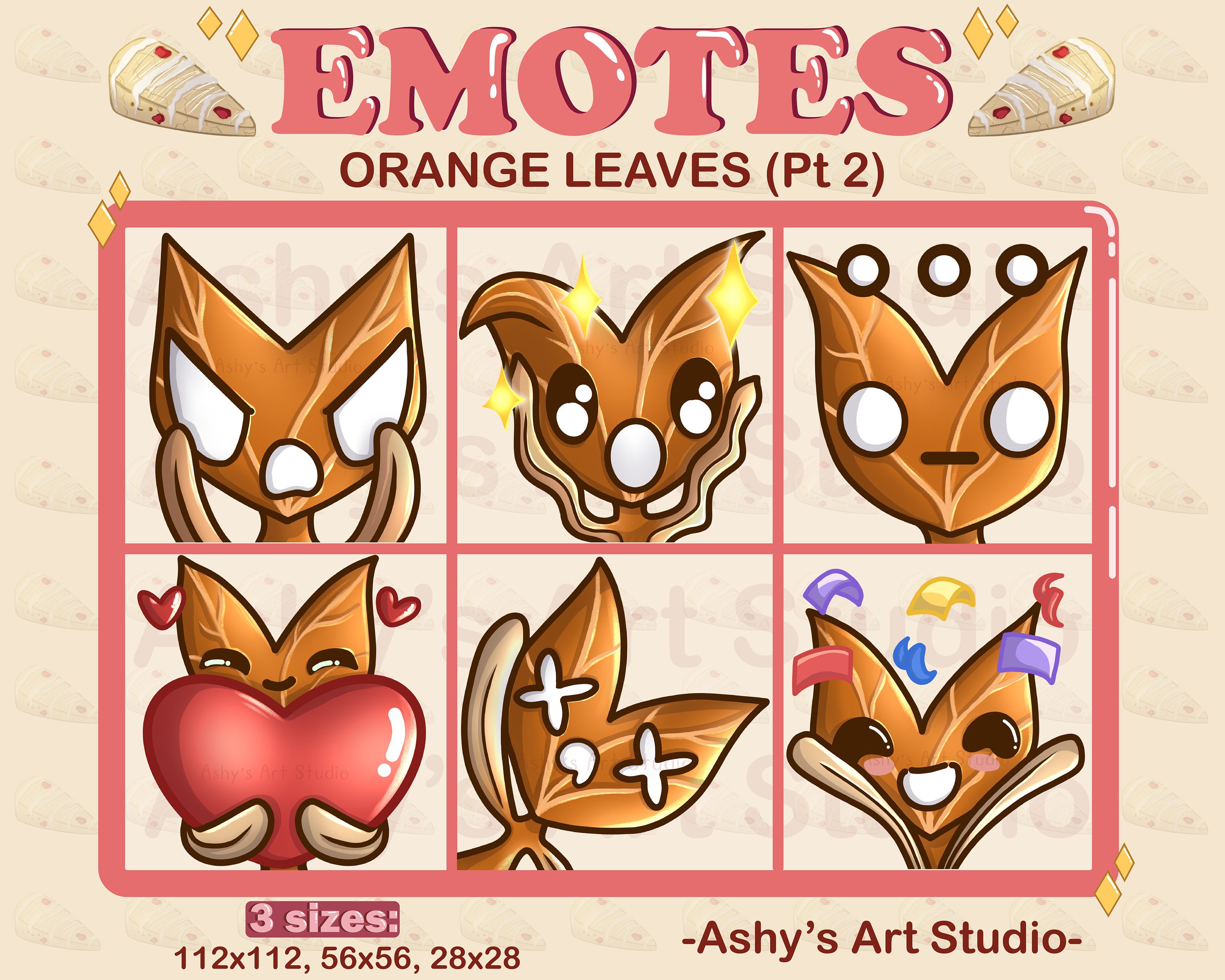 FALL LEAF EMOTES pt 2 Twitch Youtube Discord Fantasy - Etsy