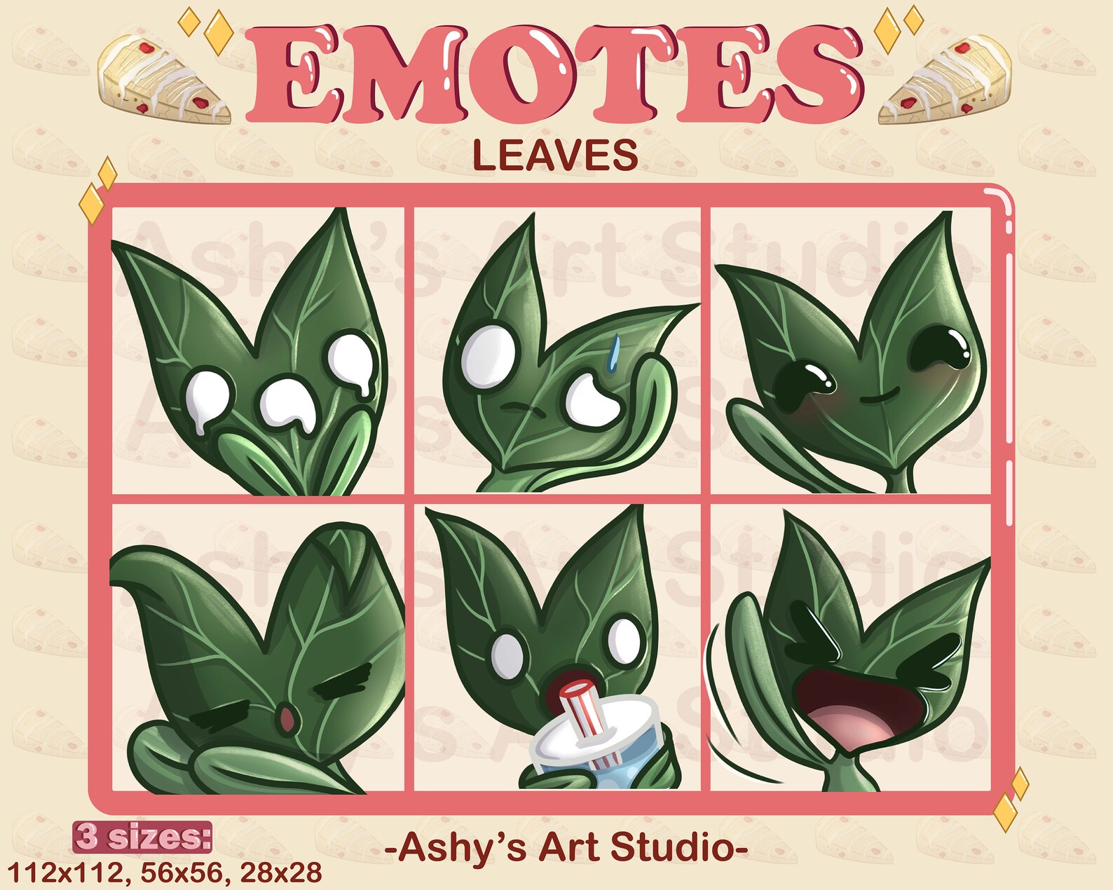 LEAF EMOTES, Twitch, Youtube, Discord, Fantasy Emotes, Emotes Bundle ...
