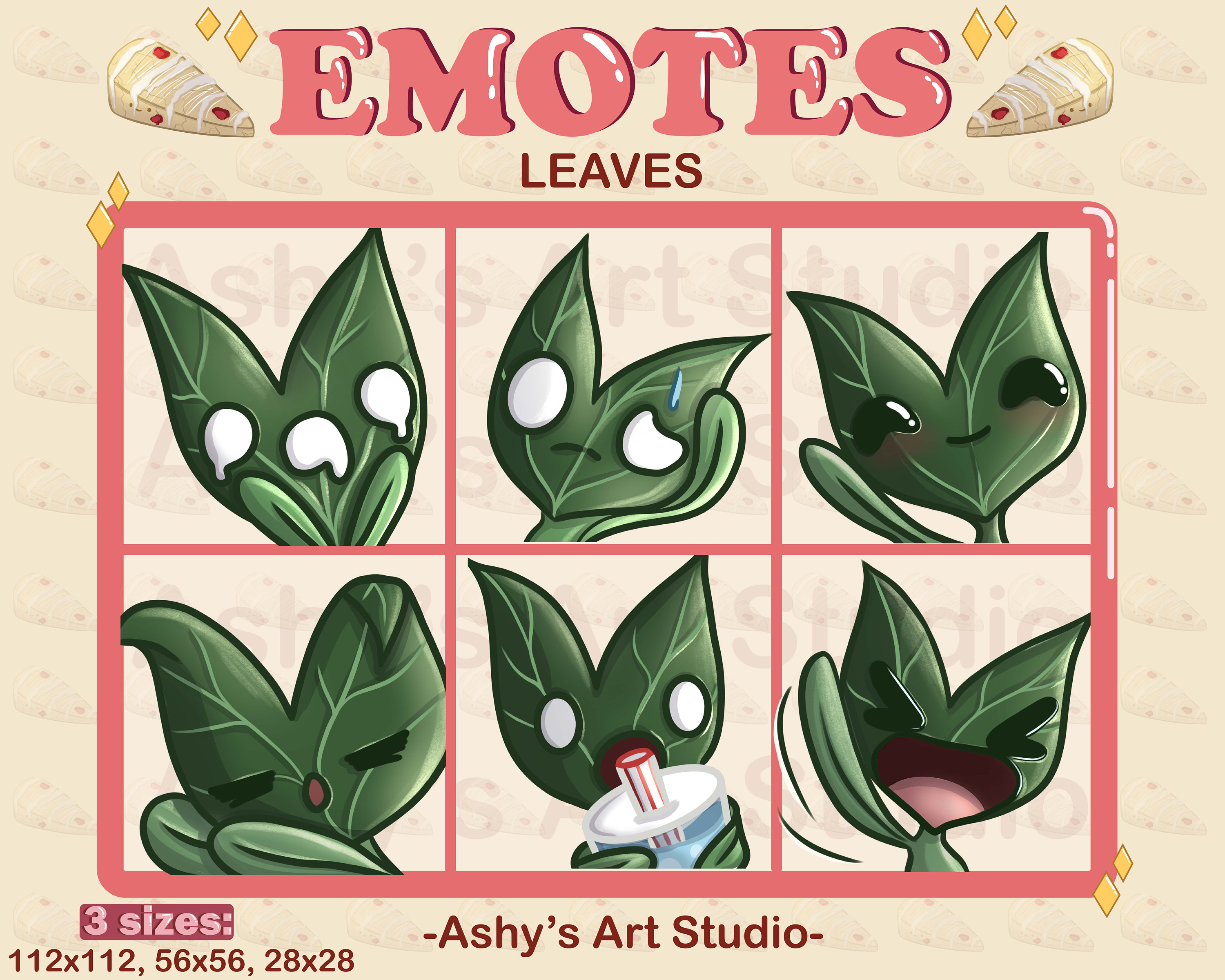 LEAF EMOTES, Twitch, Youtube, Discord, Fantasy Emotes, Emotes Bundle ...