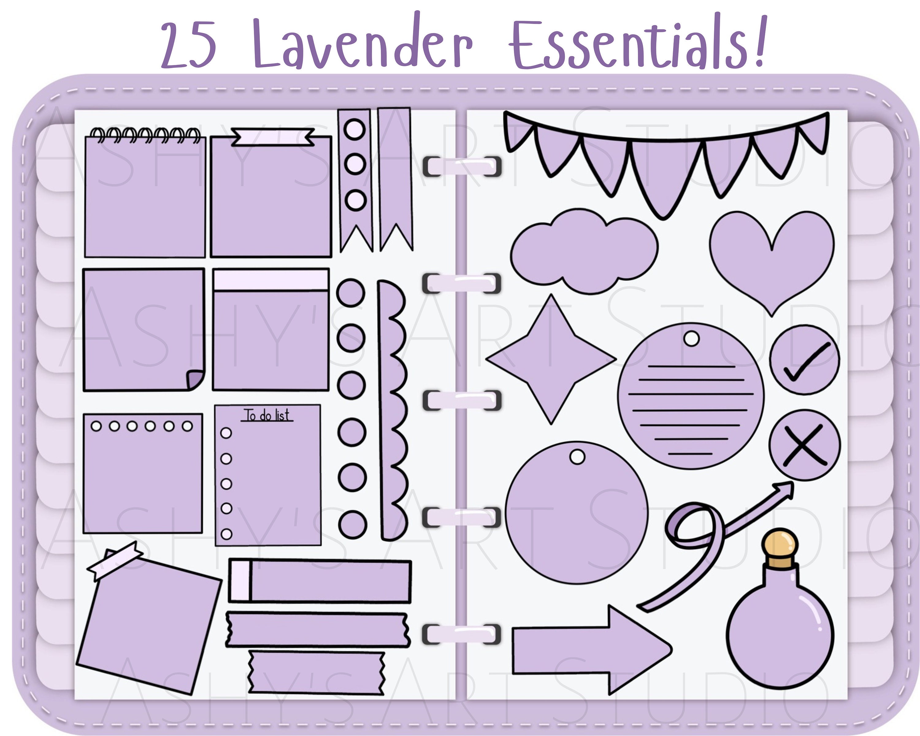 Lavender Goodnotes Stickers, Goodnotes Planner, Digital Organizer, iPad ...