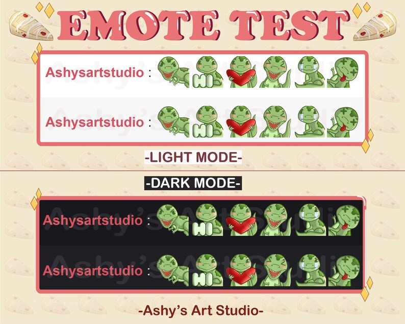Dinosaur Emotes Twitch Youtube Discord Emote Jurassic Emote Dino Dinosaur T Rex Emote Kawaii