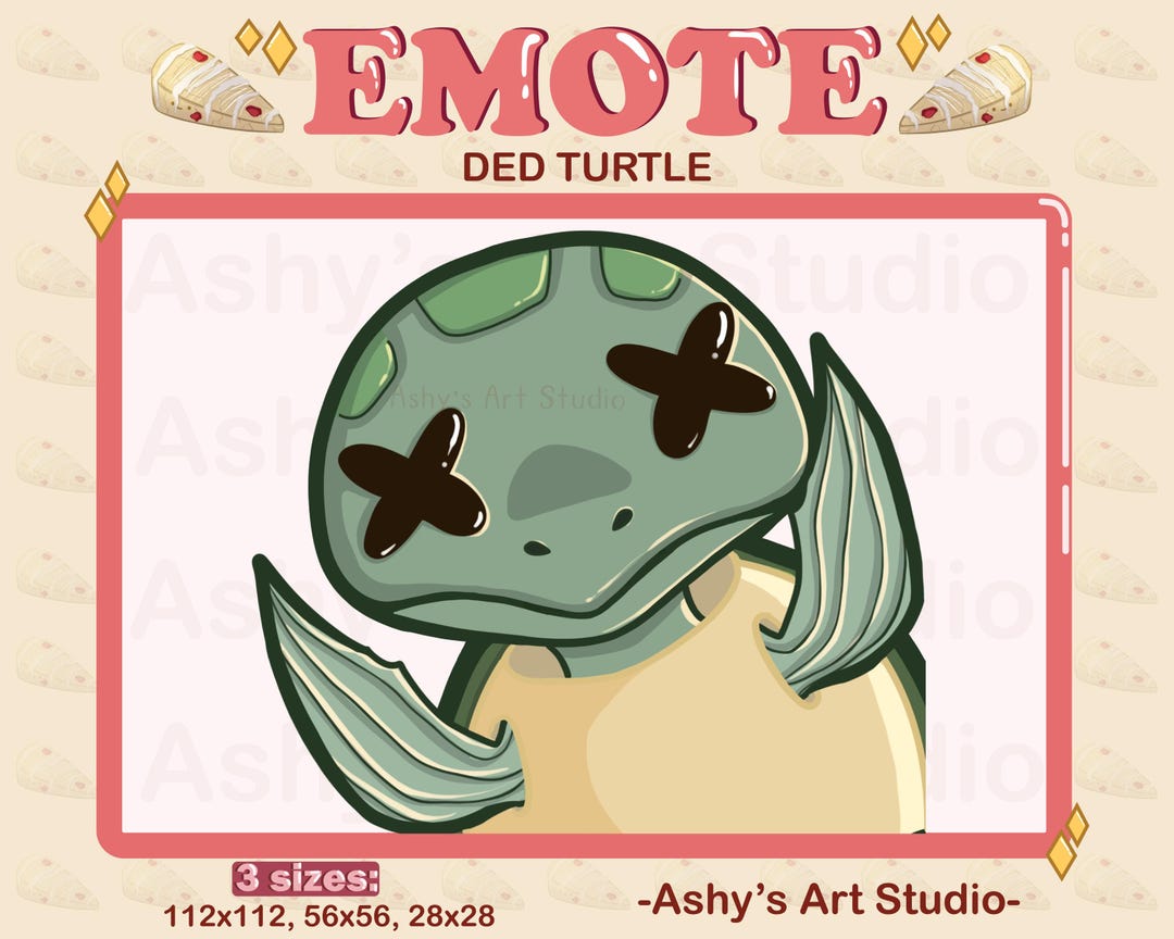 DED TURTLE EMOTE | Twitch | Youtube | Discord | Emote | Turtle Emote ...