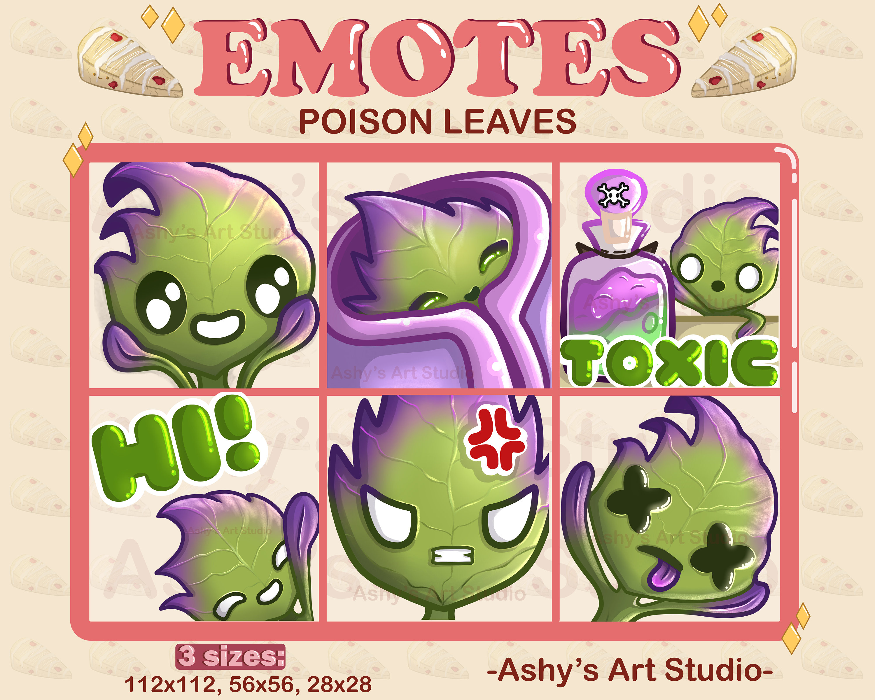 POISON LEAF EMOTES Twitch Youtube Discord Leaf Emotes - Etsy