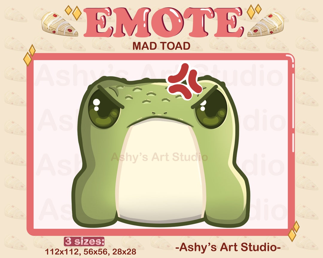MAD TOAD EMOTE | Twitch | Youtube | Discord | Emote | Toad Emote | Frog ...