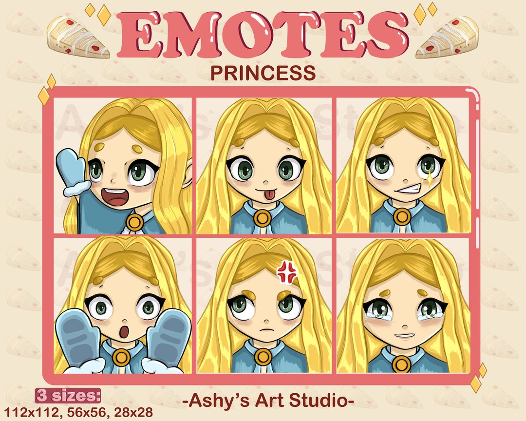 PRINCESS EMOTES | Twitch | Youtube | Discord, Emote, Video Game Art ...