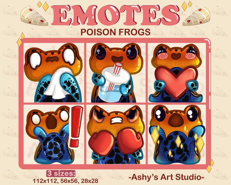 POISON FROG EMOTES | Twitch | Youtube | Discord | Emote | Froggy Emote ...