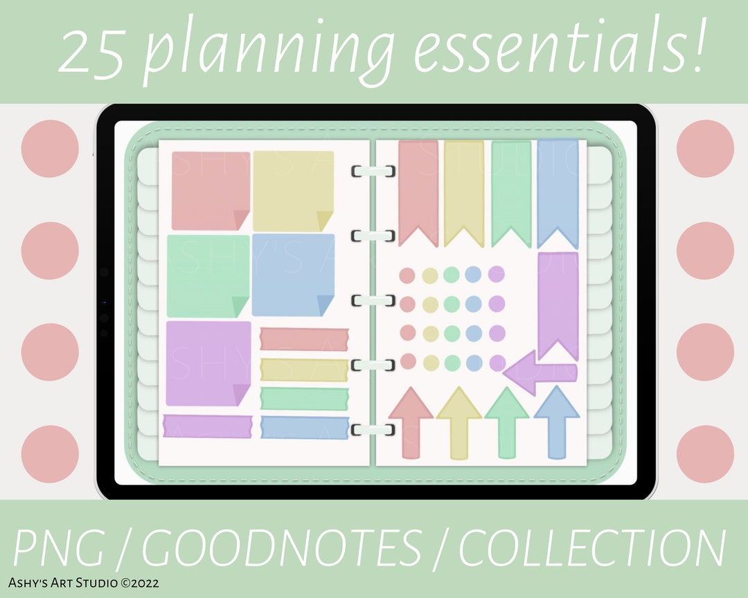 Goodnotes Pastel Stickers, Planner Essentials, iPad Planner, Goodnotes ...