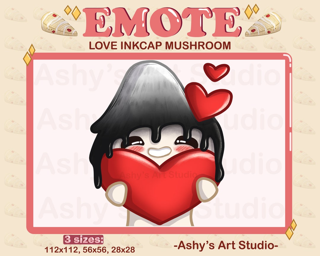LOVE INKCAP MUSHROOM Emote | Twitch, Youtube, Discord, Emotes ...