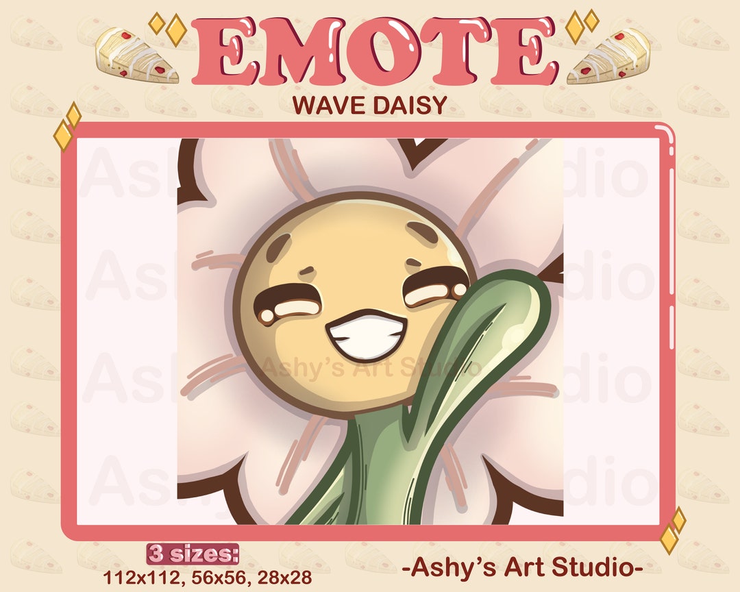 WAVE FLOWER EMOTE | Twitch | Youtube | Discord | Emote | Daisy Emote ...
