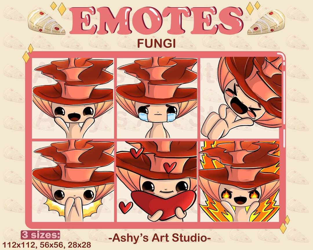 MUSHROOM EMOTES | Twitch | Youtube | Discord | Emote | Cute Mushroom ...