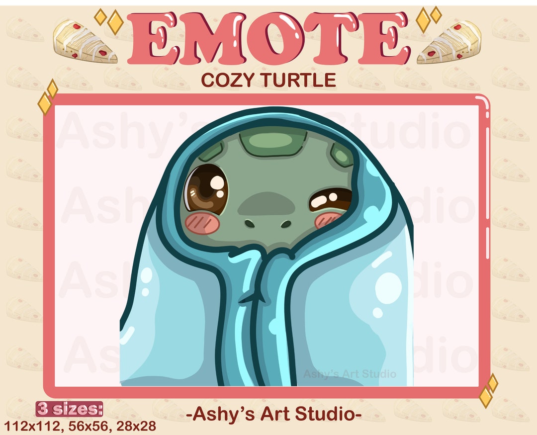 COZY TURTLE EMOTE | Twitch | Youtube | Discord | Emote | Turtle Emote ...