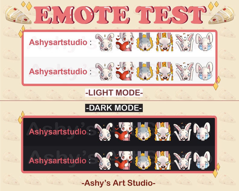 BUNNY EMOTES | Twitch | Youtube | Discord | Emote | Cute Bunny Emote ...
