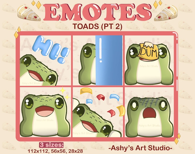 TOAD EMOTES PT 2 | Twitch | Youtube | Discord | Emote | Toad Emote ...