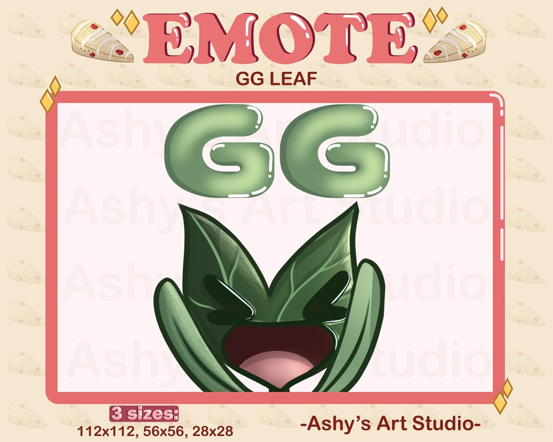 GG LEAF EMOTE | Twitch, Youtube, Discord, Emote, Leaf Emote, Streamer ...