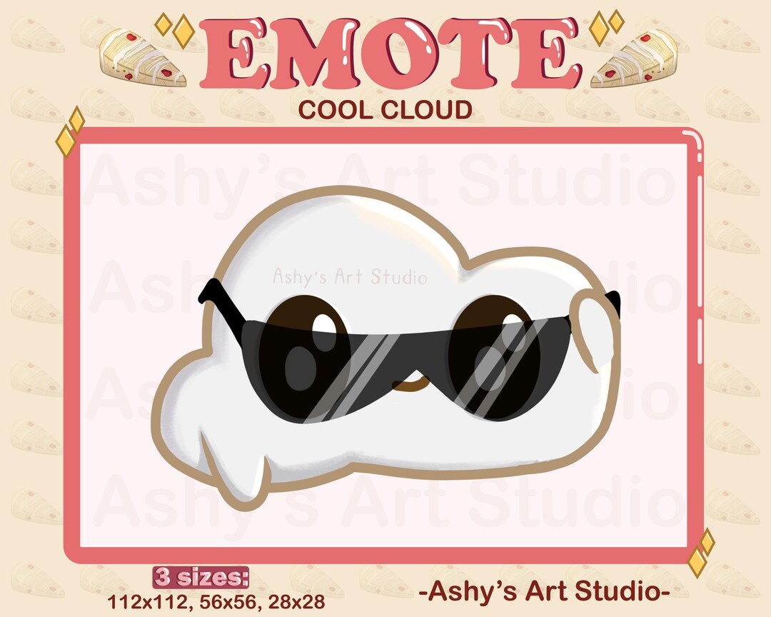 COOL CLOUD EMOTE | Twitch, Youtube, Discord, Emotes, Cloud Emote, Cute ...
