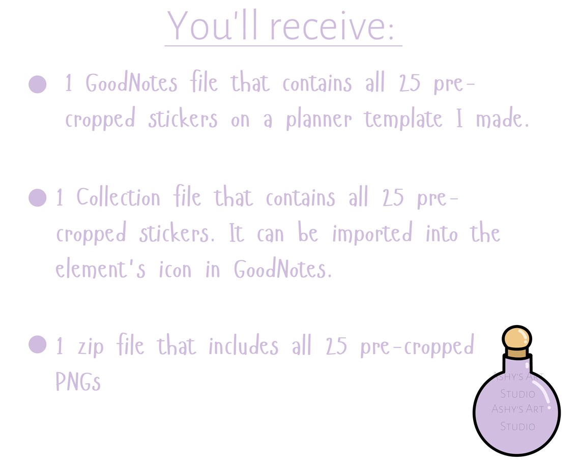 Lavender Goodnotes Stickers, Goodnotes Planner, Digital Organizer, iPad ...