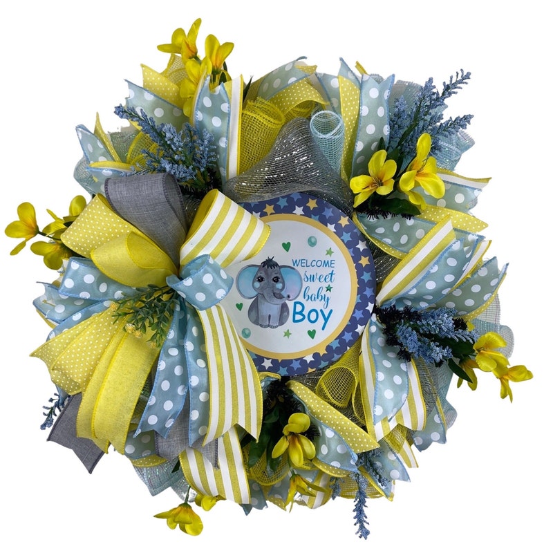 Welcome Baby Wreath - Etsy