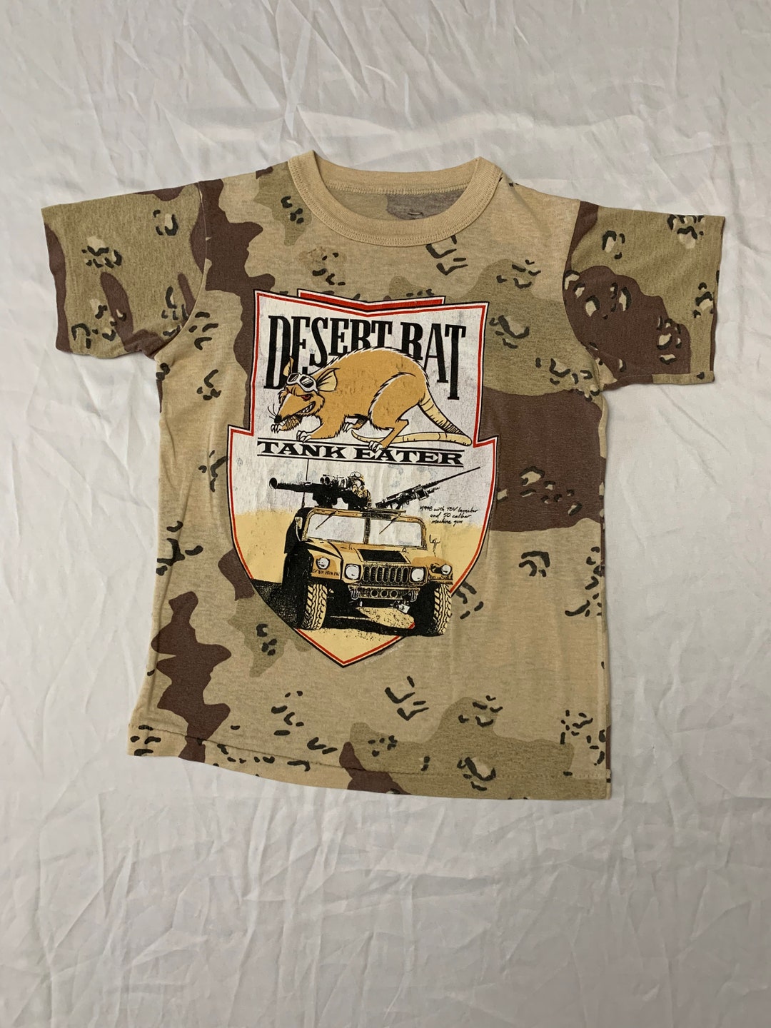 RARE Vintage 1980s Desert Rat Tank Eater Camo T-shirt - Etsy