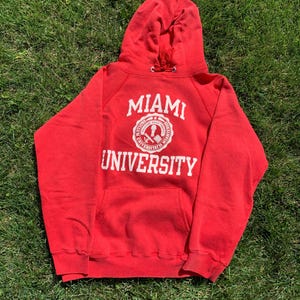 RARE Vintage 1980s Champion Miami University Raglan Hoodie and Artex ...