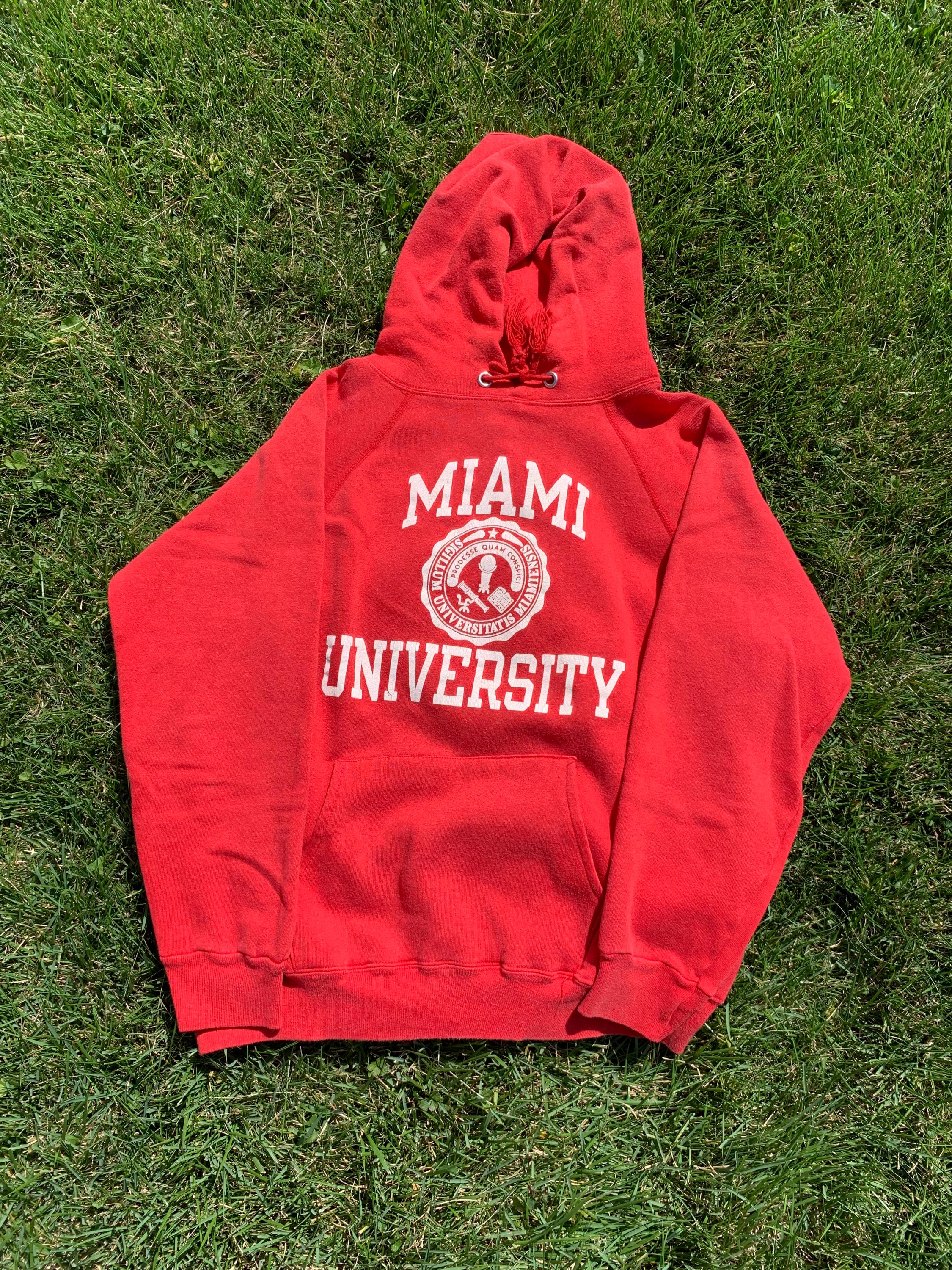 RARE Vintage 1980s Champion Miami University Raglan Hoodie and Artex ...