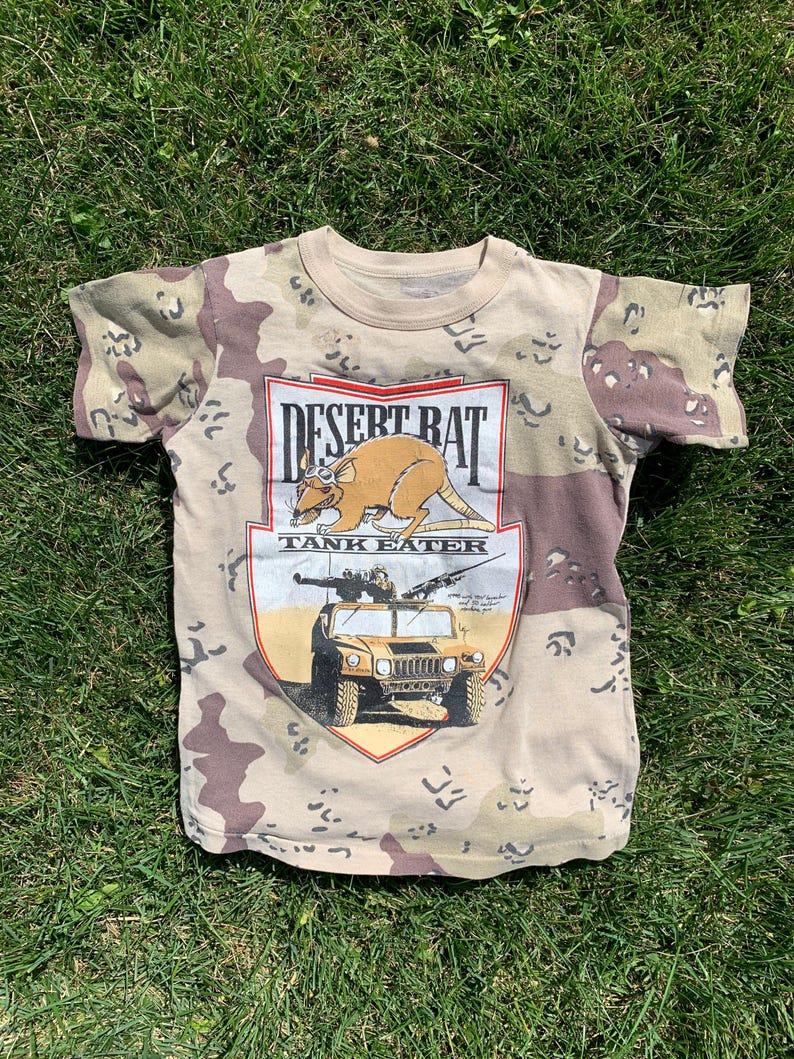 RARE Vintage 1980s Desert Rat Tank Eater Camo T-shirt - Etsy
