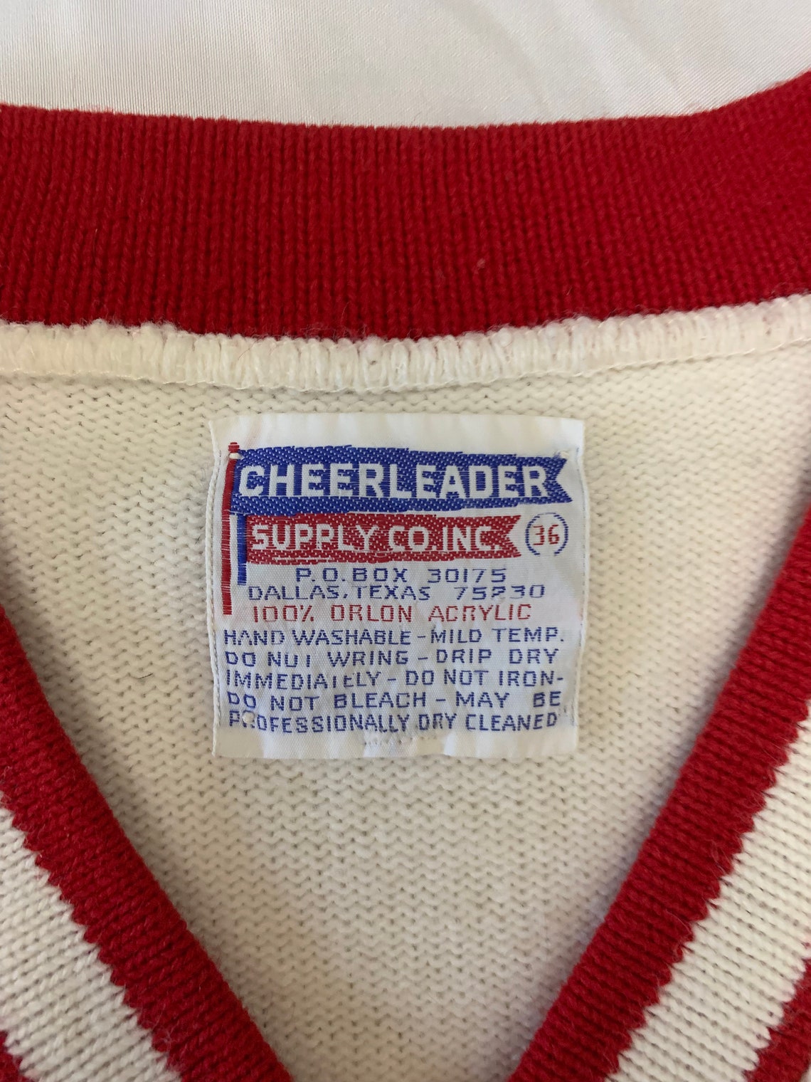 Vintage 1950s 1960s Red and White Cheerleader Sweater - Etsy