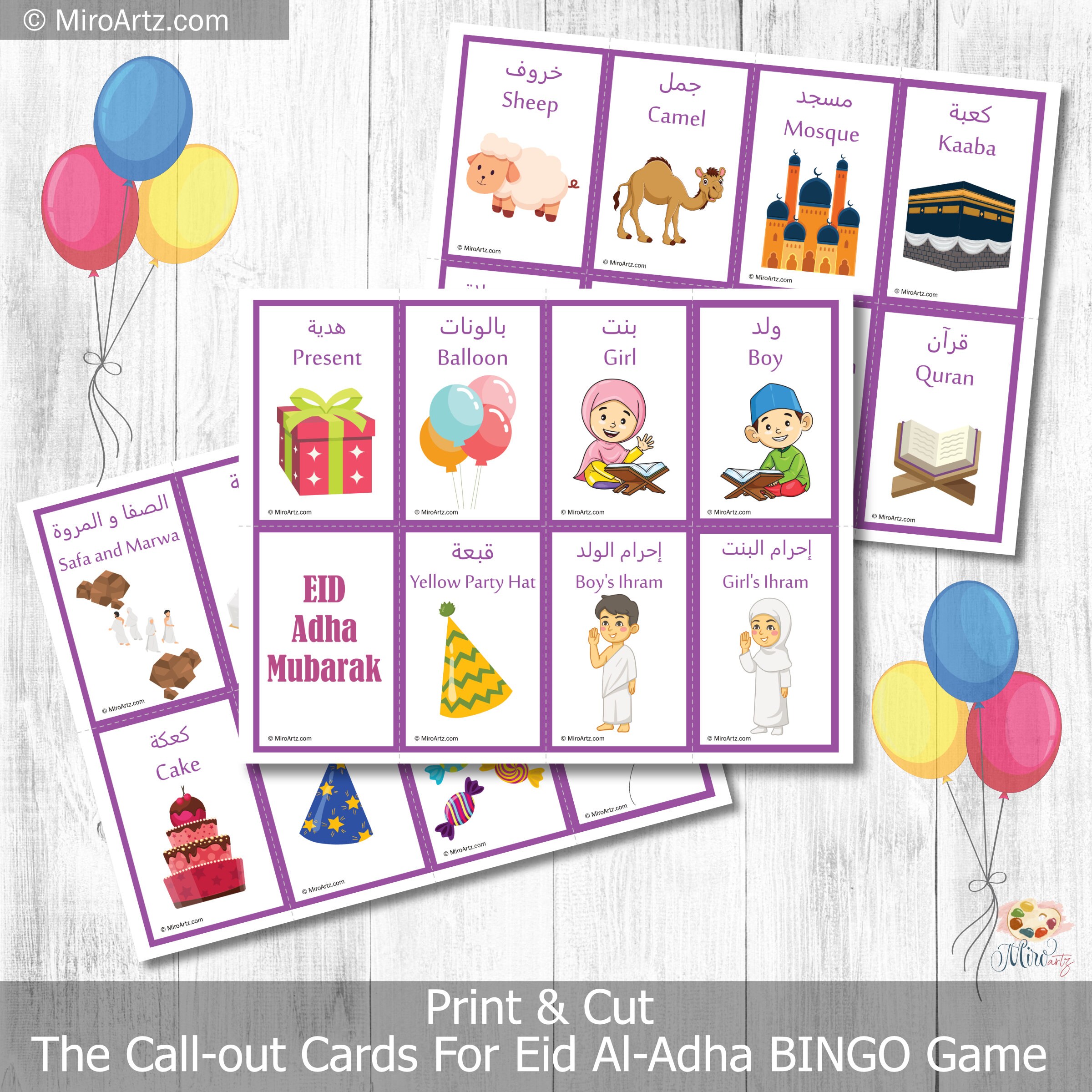 Printable Eid Al-adha BINGO Game Islamic Bingo Game - Etsy