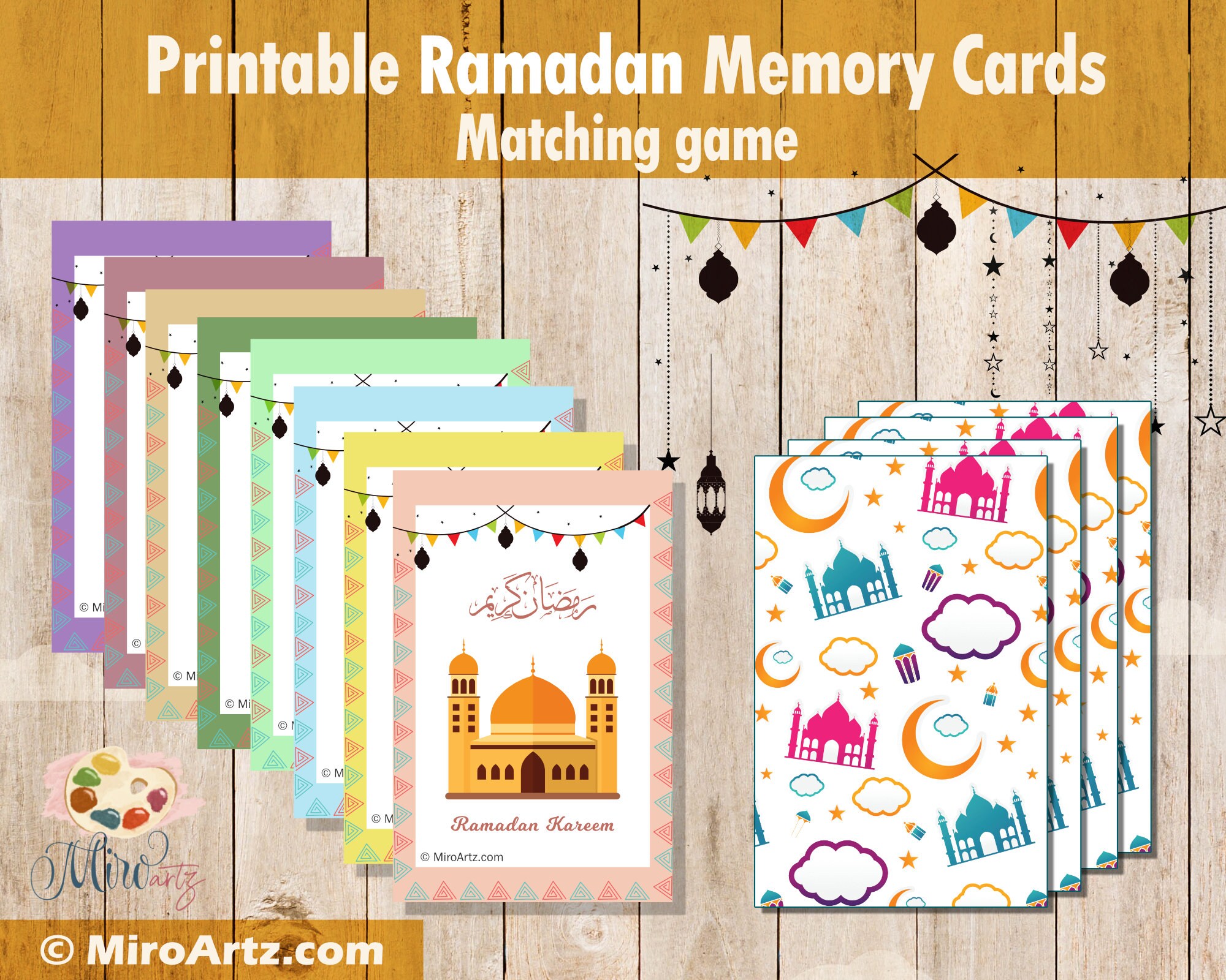 Printable Ramadan Memory Game| Digital Ramadan Matching Cards| Ramadan ...