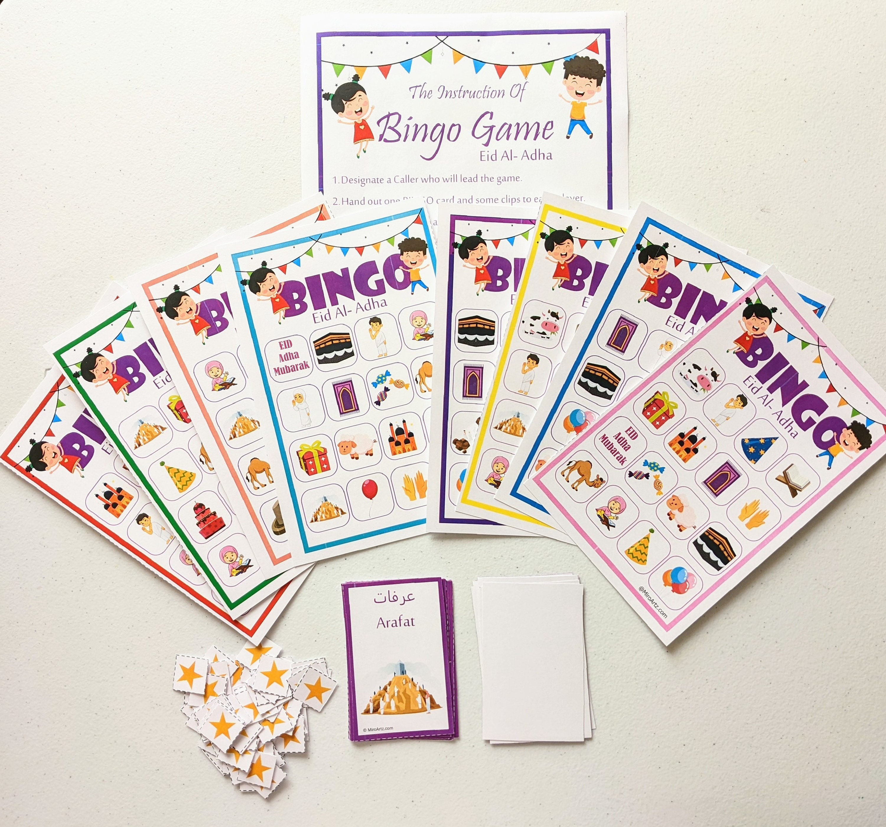 Printable Eid Al-adha BINGO Game | Islamic Bingo Game | Printable Eid ...