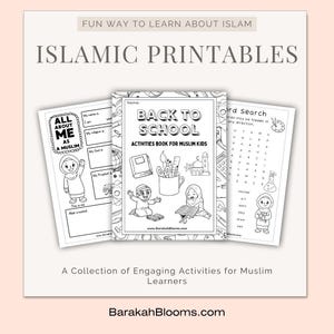Islamic Back to School Activity Book for Muslim Kids (printable) - Etsy