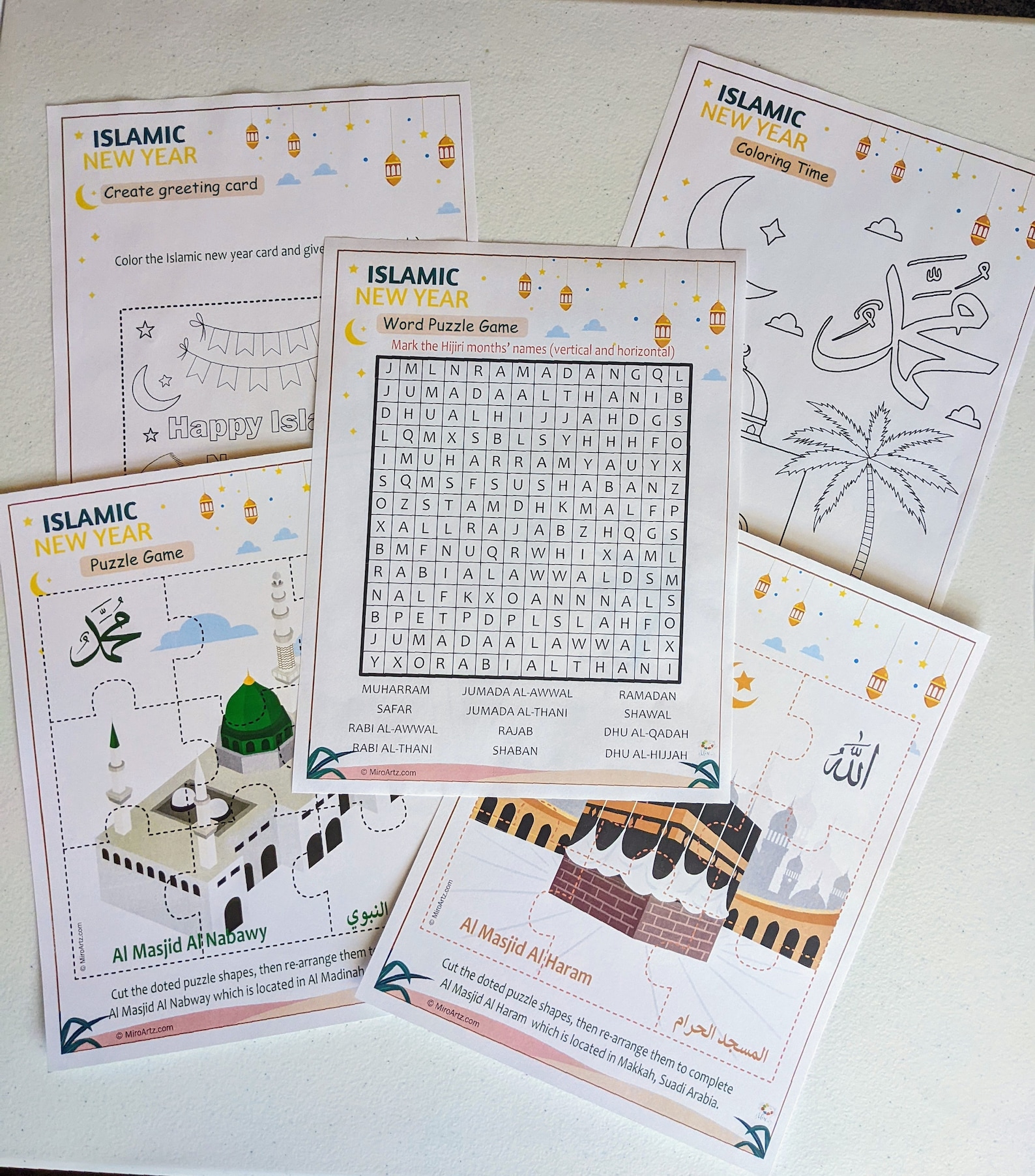 Printable Islamic Activities for Kids | Hijrah & Islamic New Year ...