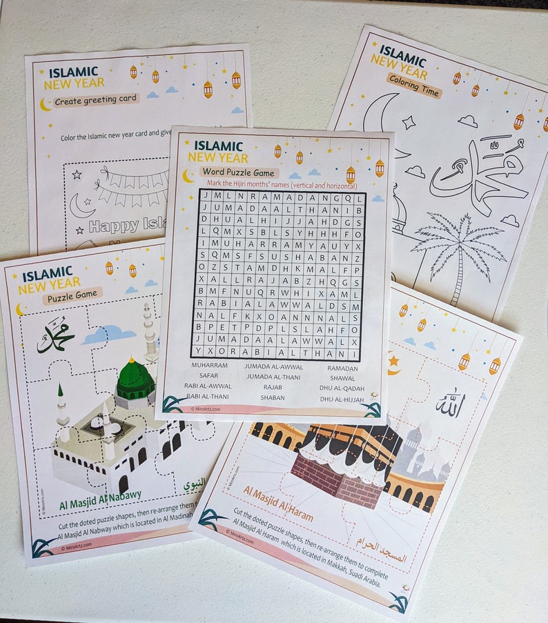 Printable Islamic Activities for Kids | Hijrah & Islamic New Year ...