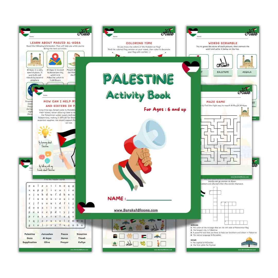 Palestine Activity Book: Islamic Al-aqsa Activities for Kids (printable ...