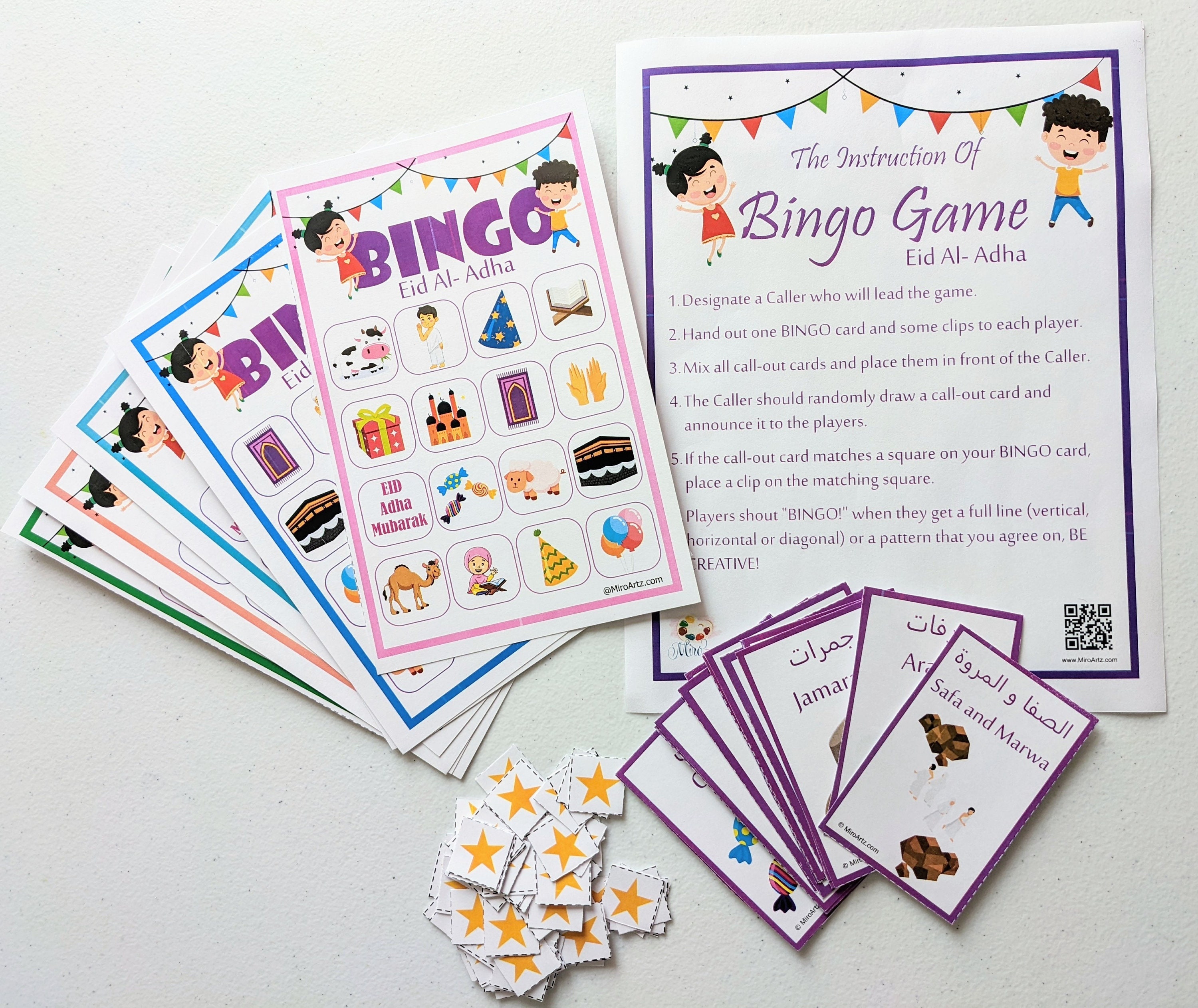 Printable Eid Al-adha BINGO Game | Islamic Bingo Game | Printable Eid ...