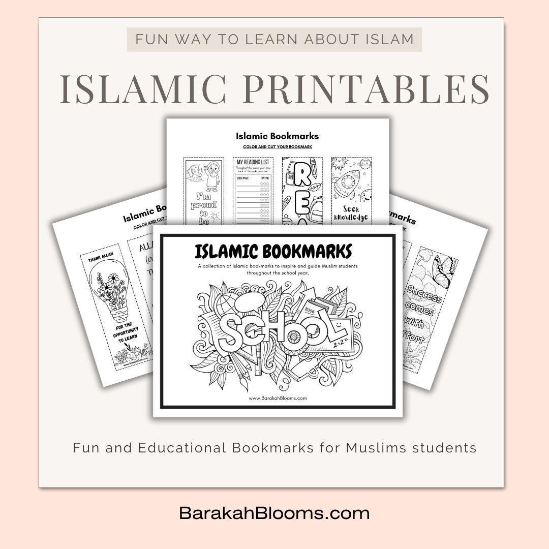 Printable Islamic Bookmarks | Muslim Students | Islamic Activities ...