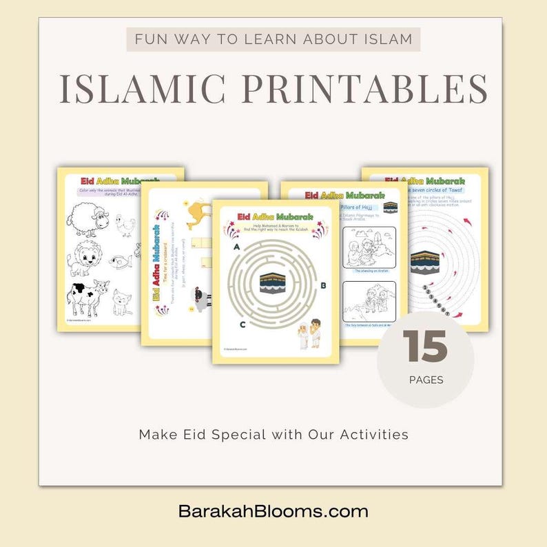 Printable Eid Al Adha Activities for Kids: Hajj Games (PDF) - Etsy
