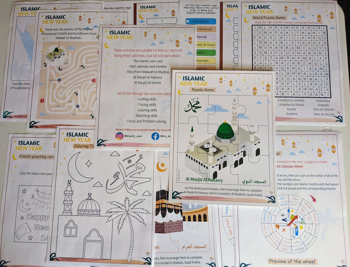 Printable Islamic Activities for Kids | Hijrah & Islamic New Year ...
