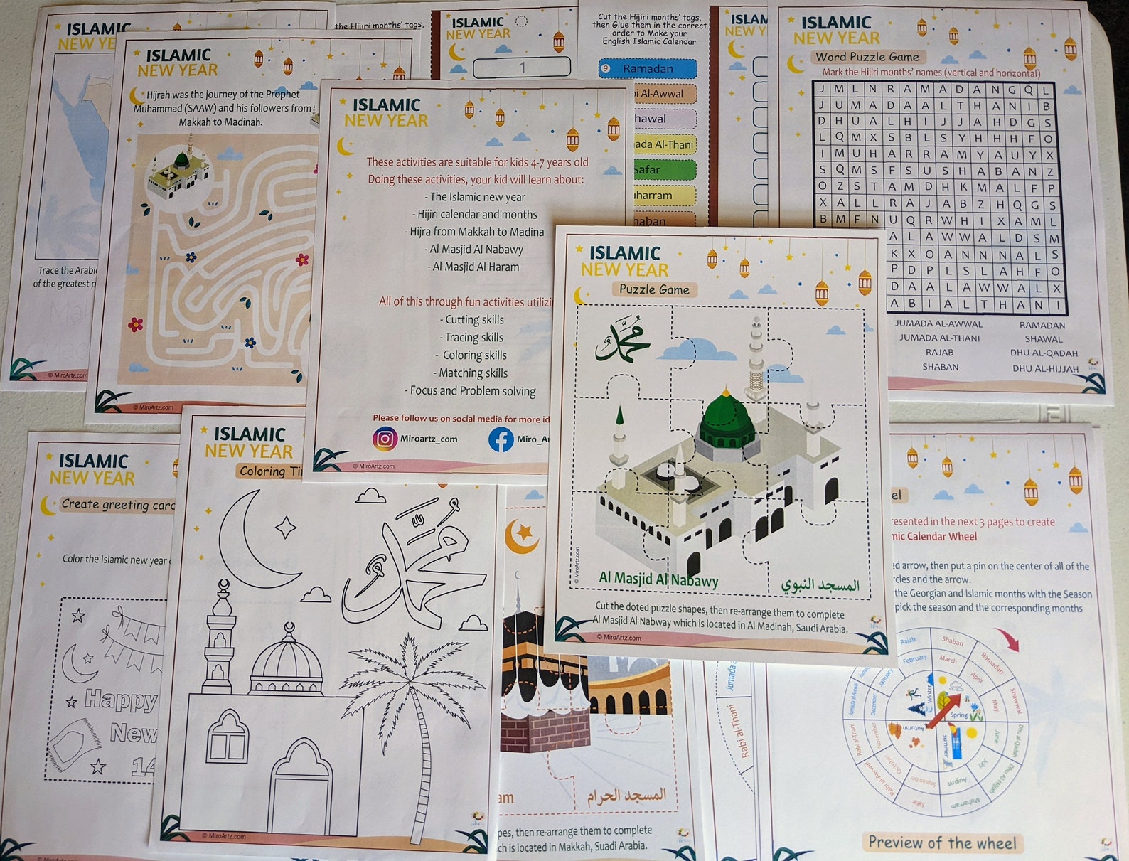 Printable Islamic Activities for Kids | Hijrah & Islamic New Year ...