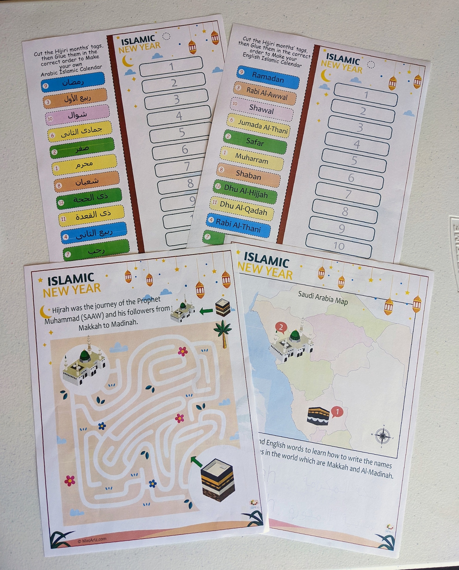 Printable Islamic Activities for Kids | Hijrah & Islamic New Year ...