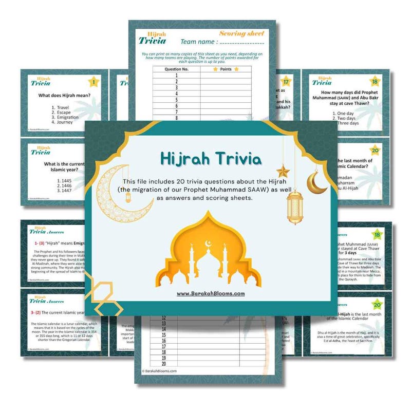 Islamic Trivia Game - Etsy