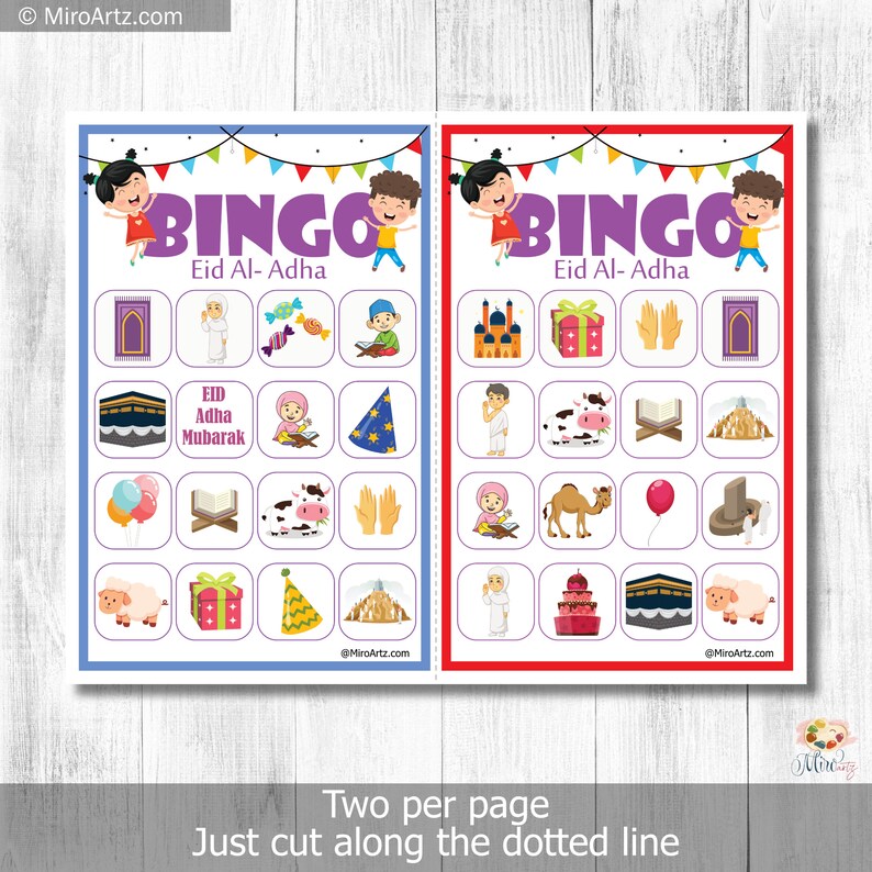 Printable Eid Al-adha BINGO Game | Islamic Bingo Game | Printable Eid ...
